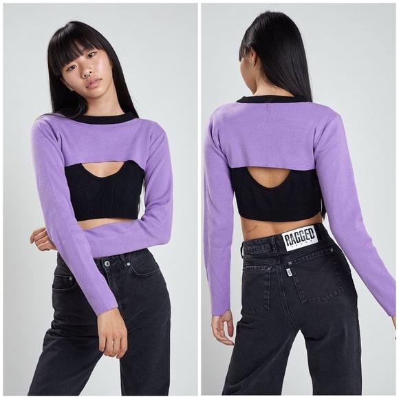 The Ragged Priest | Tops | The Ragged Priest Undone Double Layer Top ...